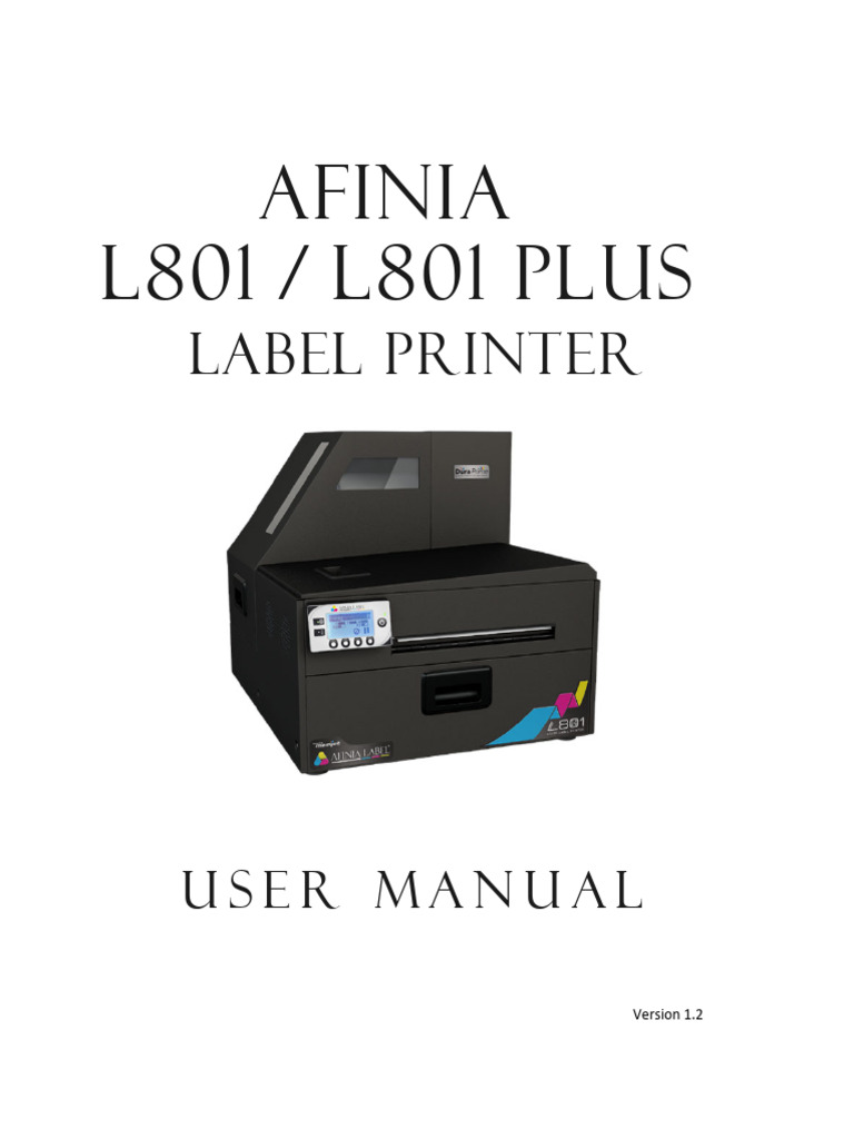 Afinia L801 Plus UserGuide - v1.2 | PDF | Ip Address | Computer Network