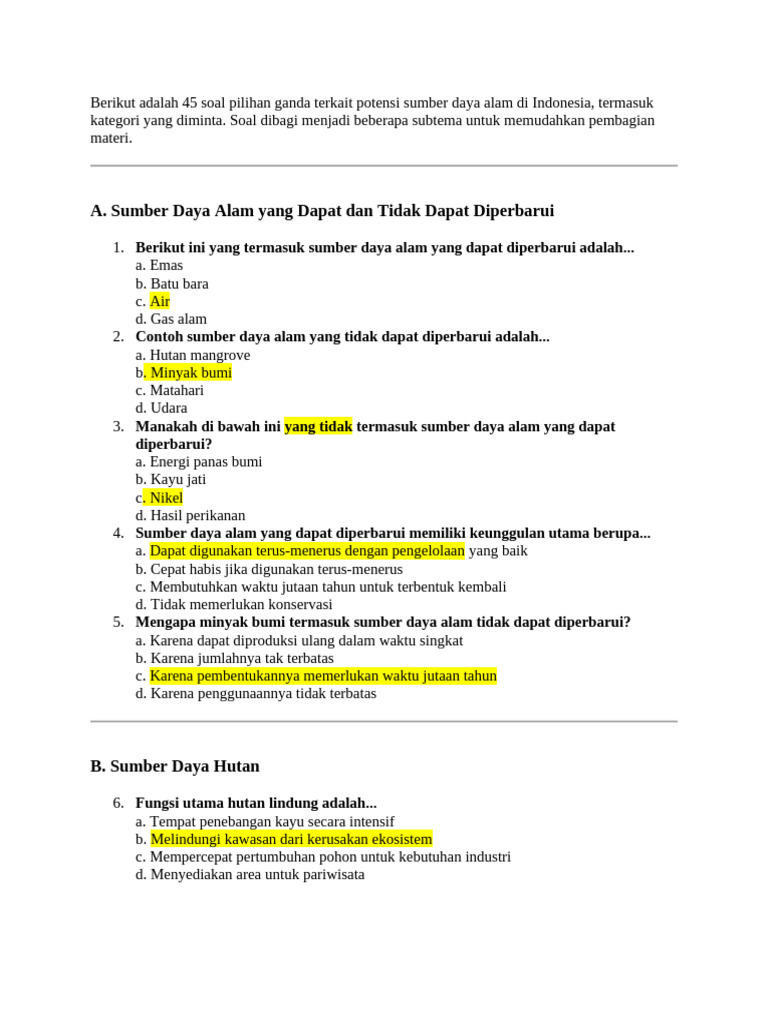 Latihan Soal Bab 3 - Part 1 | PDF