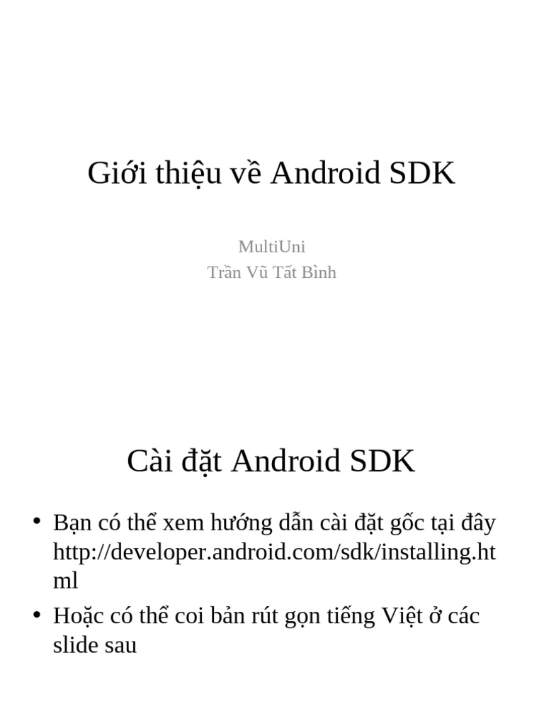1.gioi Thieu Ve Android SDK | PDF