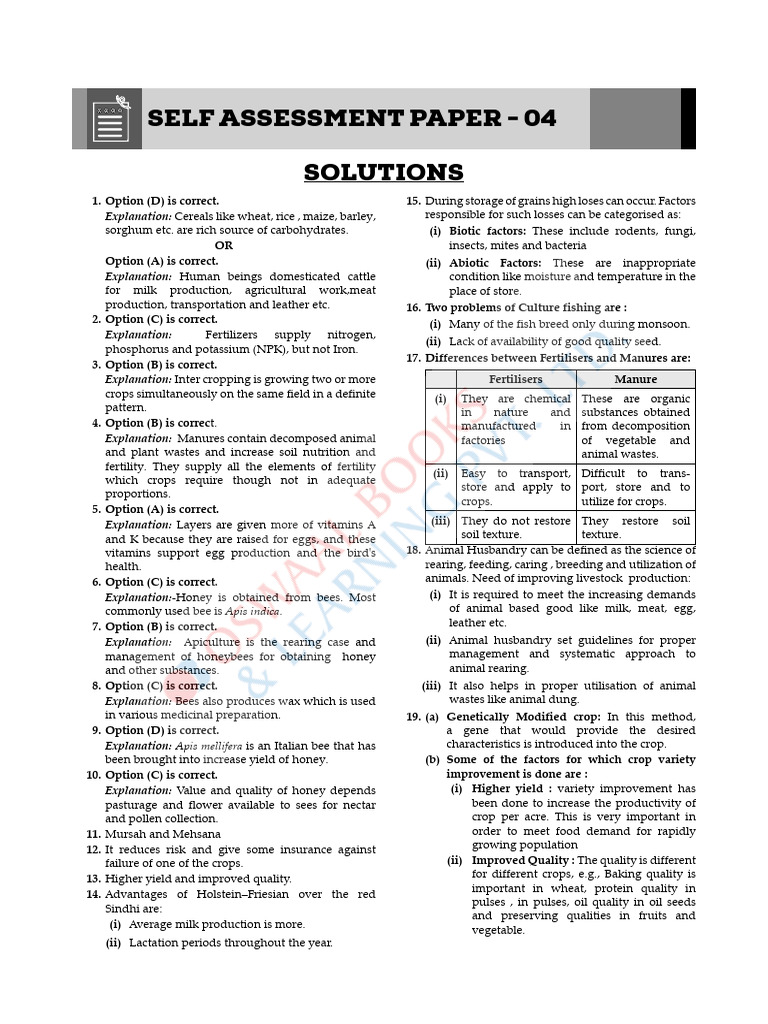 Https App.oswaalbooks.com Download Sample-qp Subsolution 829SAP-4 Ans. | PDF | Honey Bee | Cereals