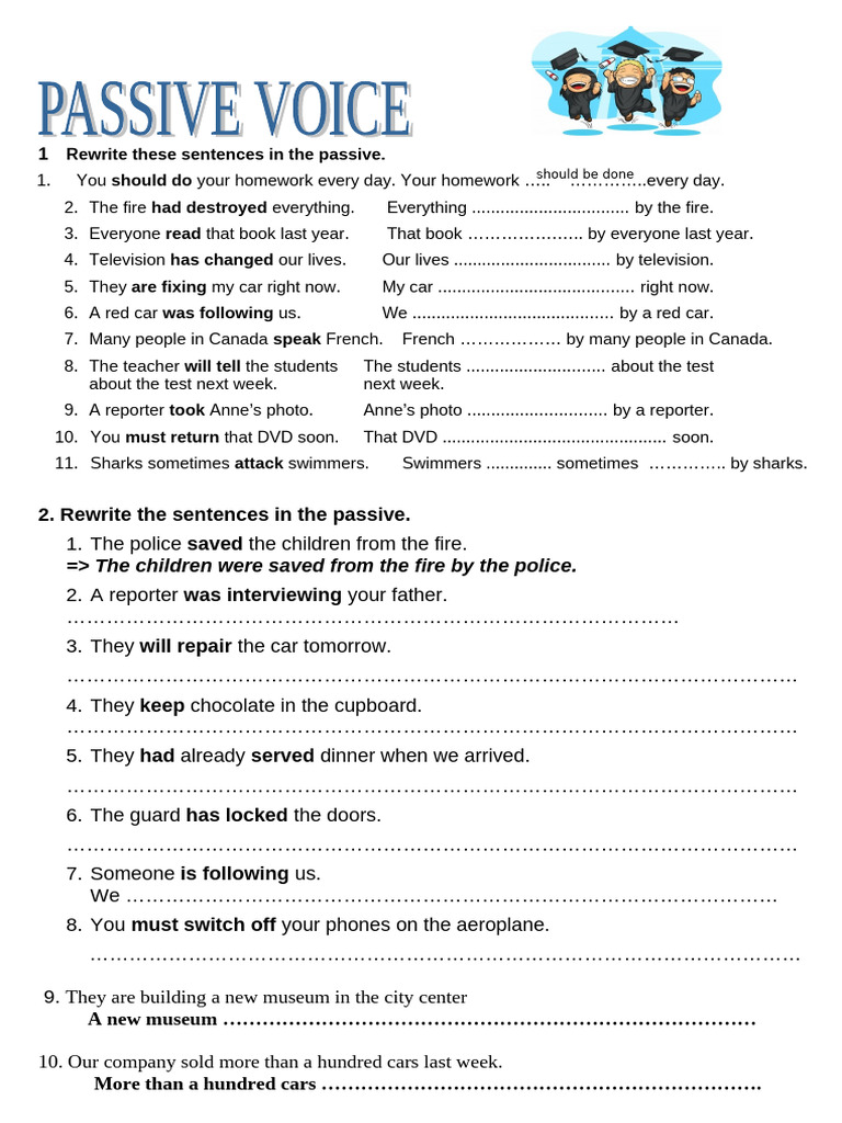 PASSIVE VOICE Practice | PDF