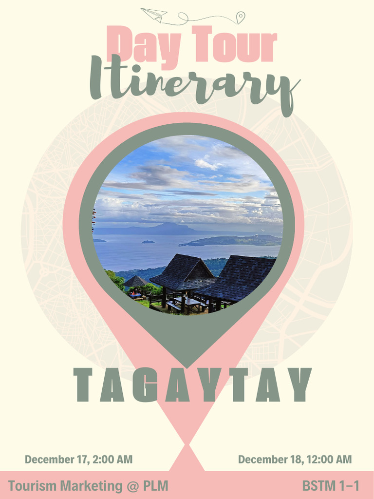 Tagaytay Day Tour Itinerary Guide | PDF