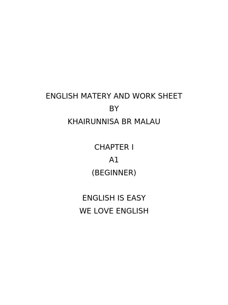 My Book Chapter One Modul Inti Grammar | PDF | Adverb | Noun