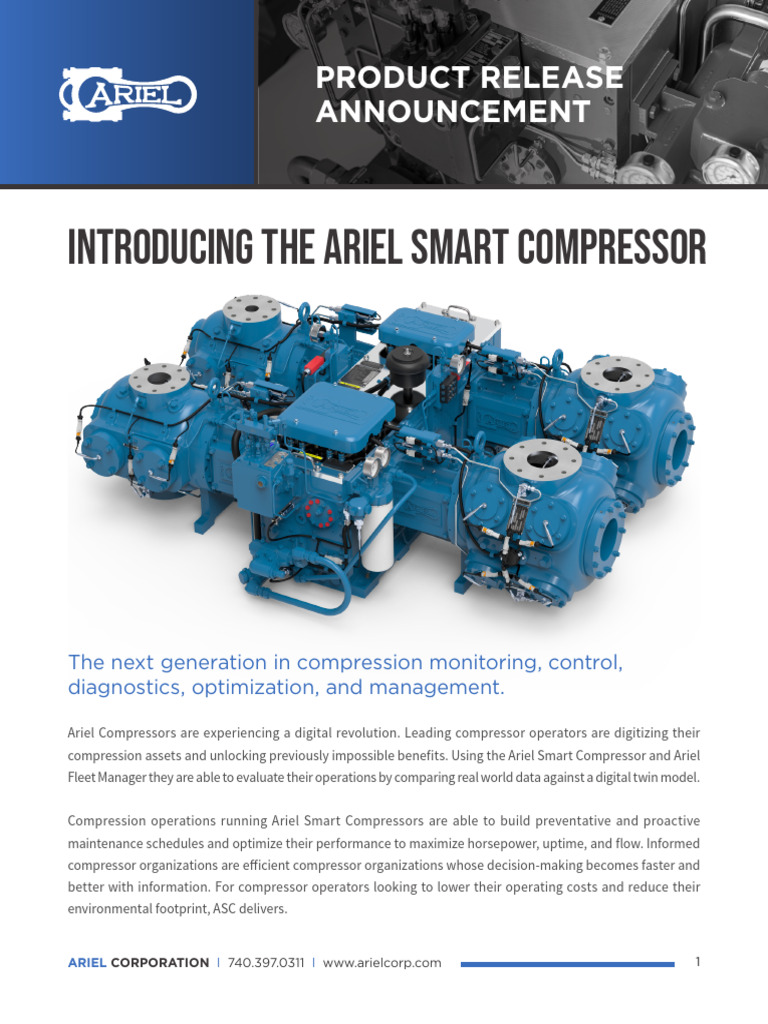 Ariel Smart Compressor PRA 06.21 | PDF | Mechanical Engineering