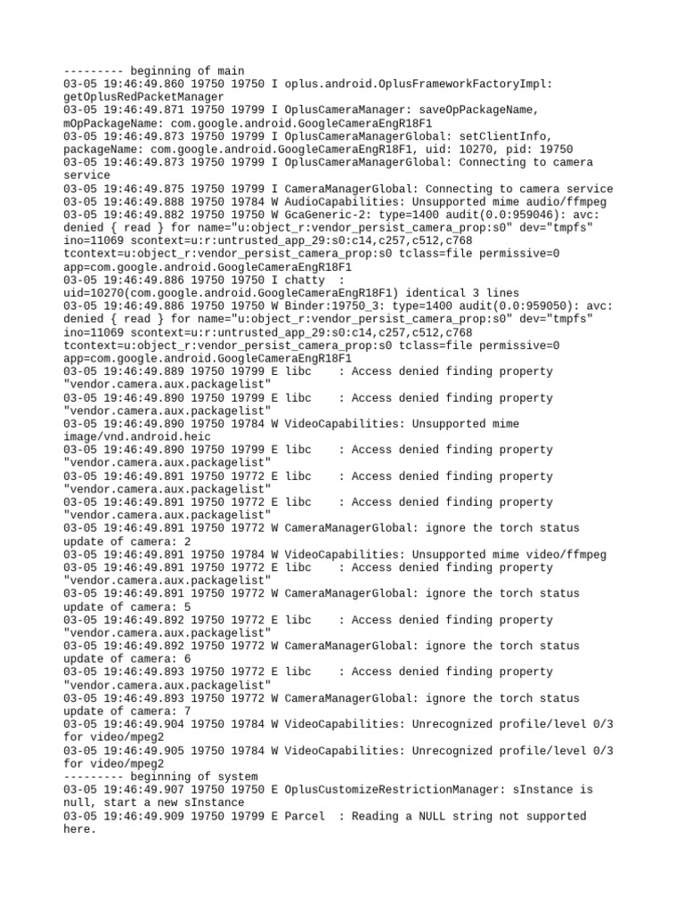 Camera Service Access Logs Analysis | PDF | Computing | Computer ...