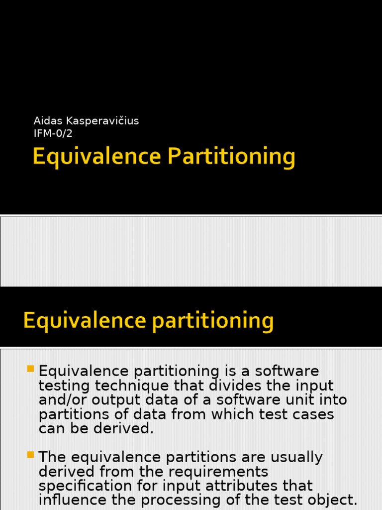 Equivalence Partitioning | PDF | Applied Mathematics | Software Engineering