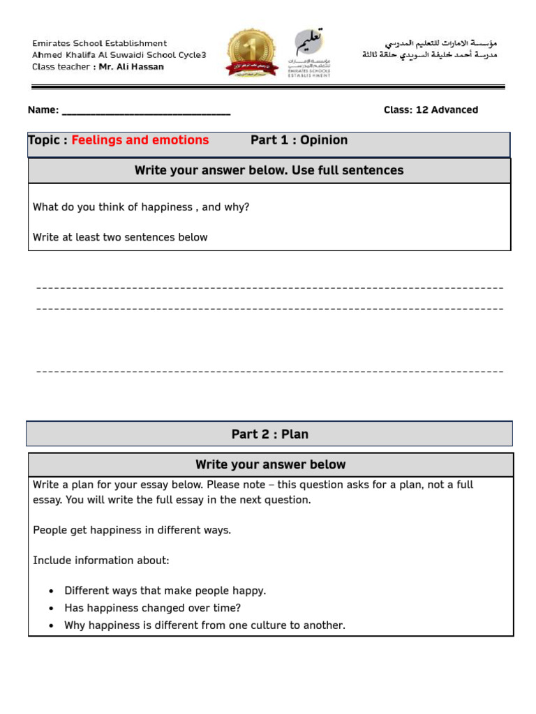 Understanding Happiness: Perspectives and Plans | PDF | Happiness | Grammar