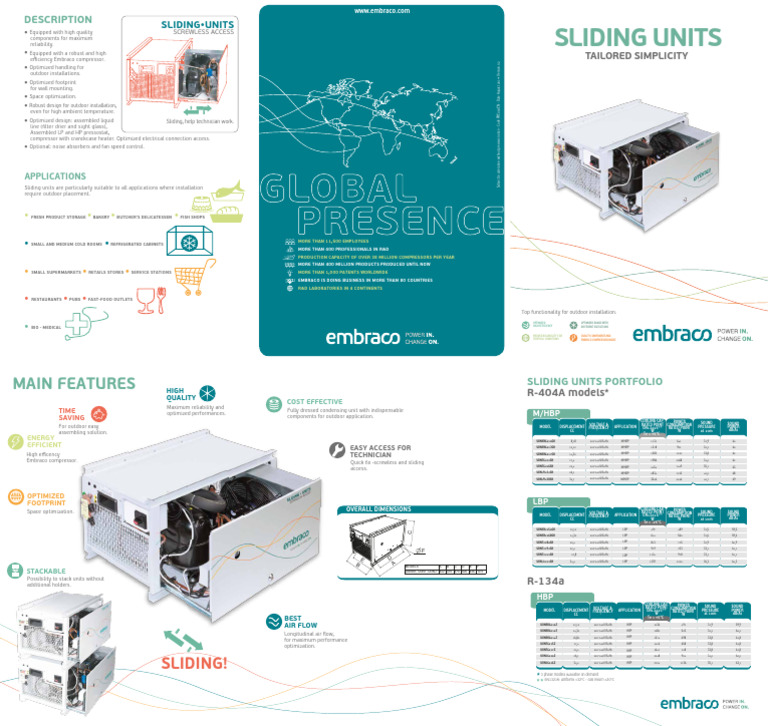 Leaflet Sliding Units | PDF | Refrigeration | Energy Technology