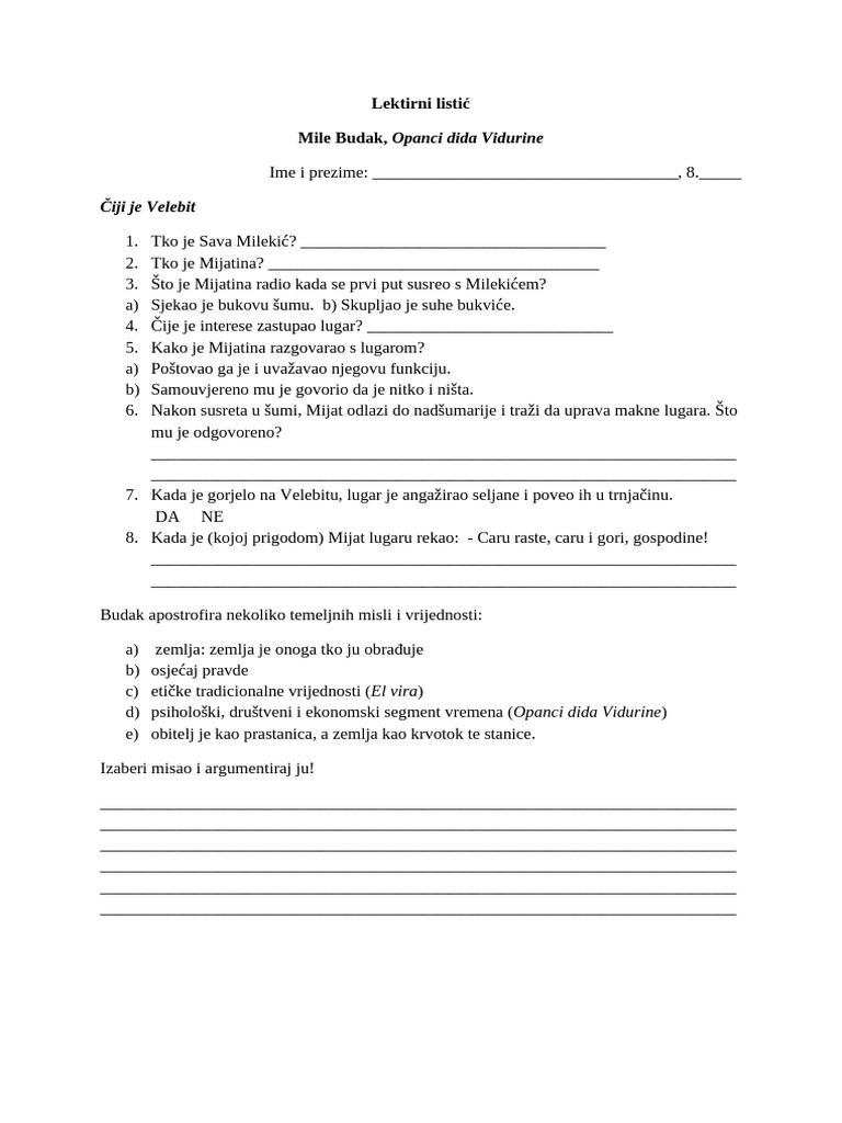 Opanci Dida Vidurine | PDF