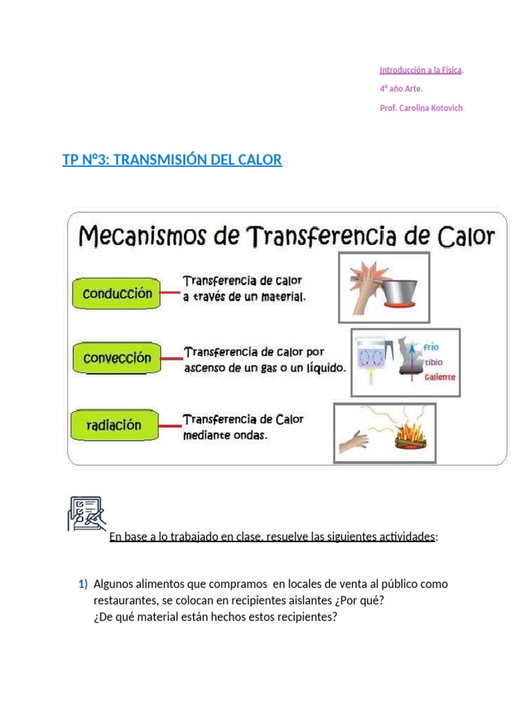 TP 3 Formas de Transmision Del Calor | PDF