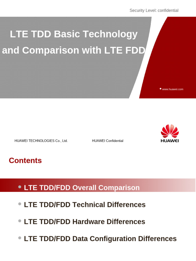 LTE TDD Basic Technology and Comparison With LTE FDD | PDF | Duplex ...