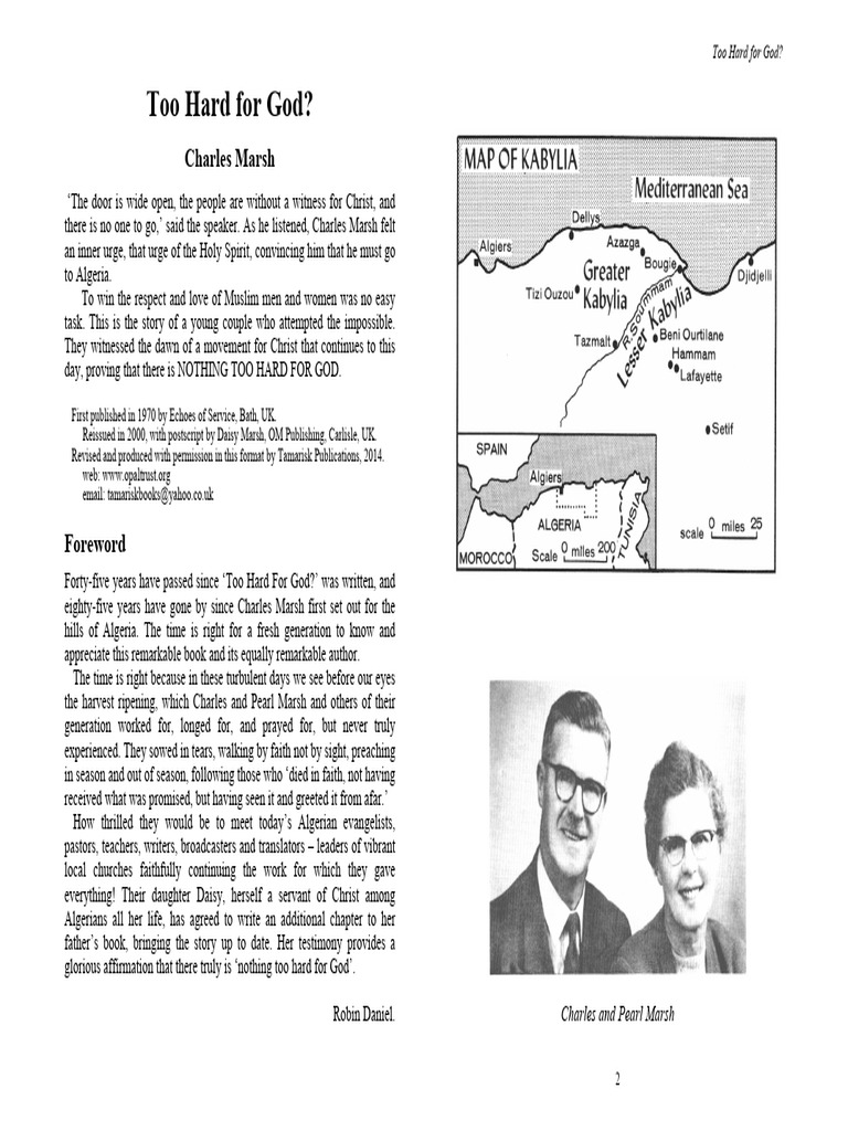 Charles Marsh's Mission in Algeria | PDF | Jesus | Berbers