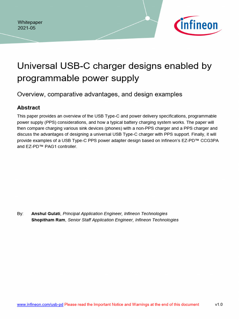 Infineon-Universal_USB-C_Charger_Designs_Enabled_by_Programmable_Power_Supply-Whitepaper-v01_00 ...