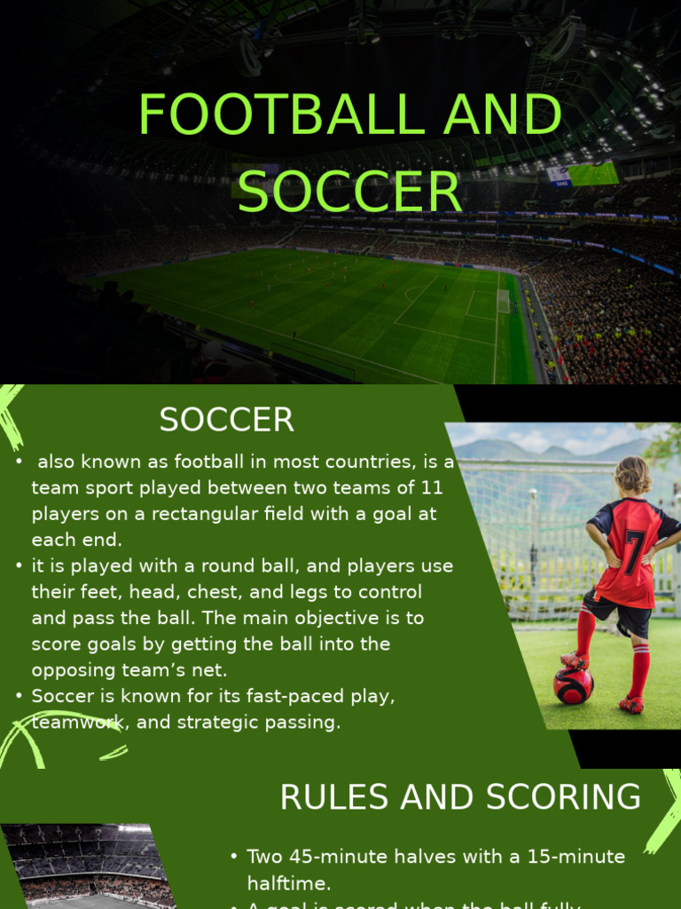Green and Black Bold Modern Fooball Presentation | PDF | Association Football | Physical Fitness