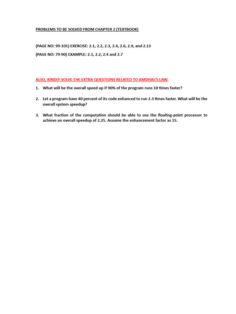 Chapter 2 Numericals | PDF