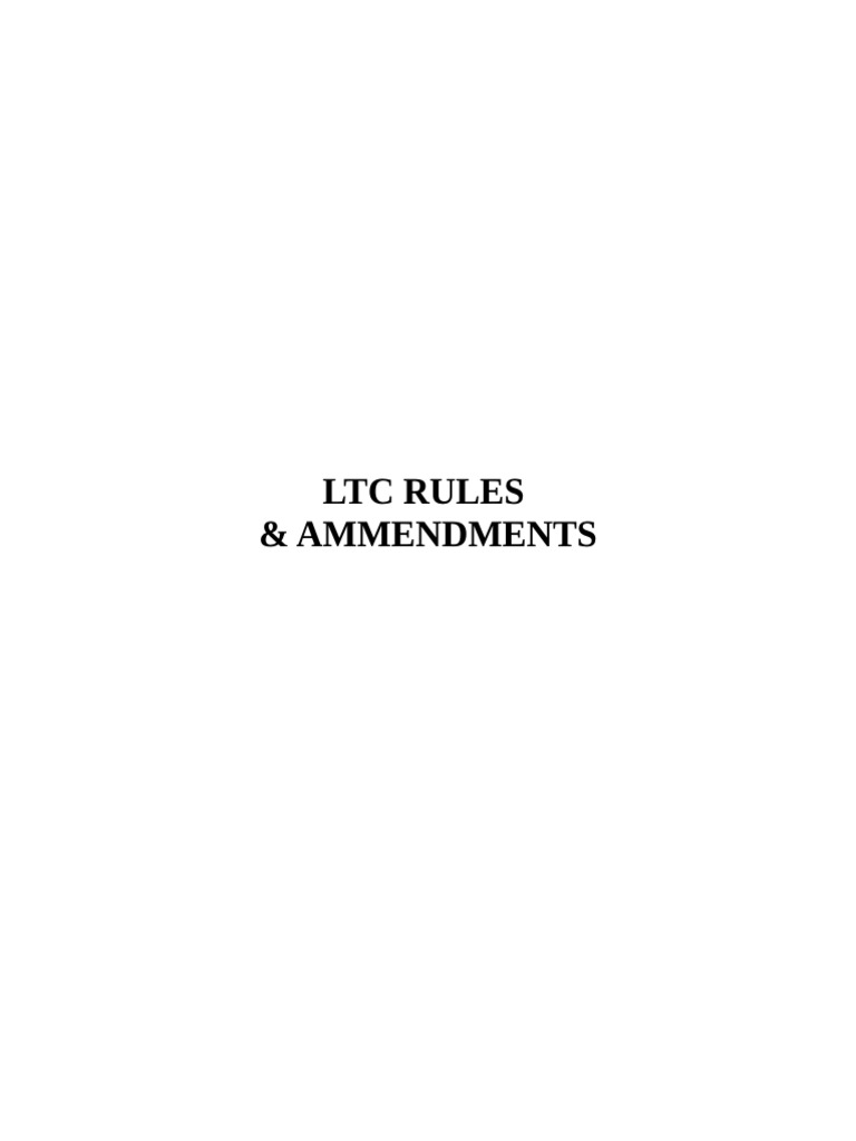 LTC Rules 2010 | PDF
