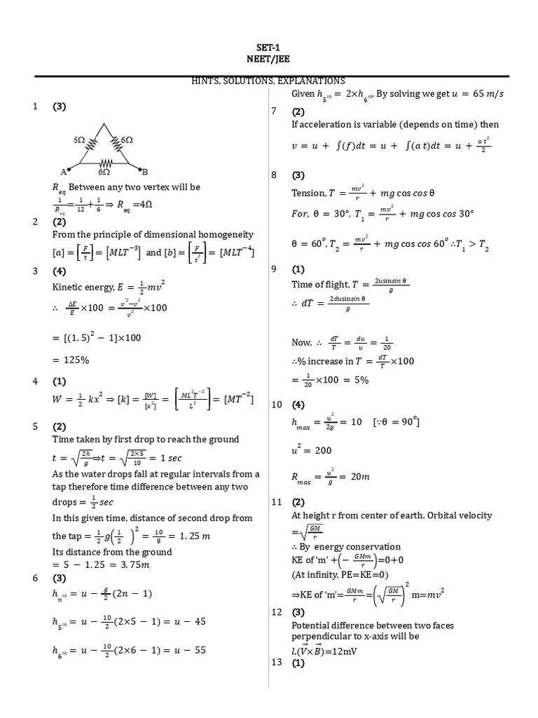 Sample SOLUTION - SET 1 | PDF | Sexual Reproduction | Spore