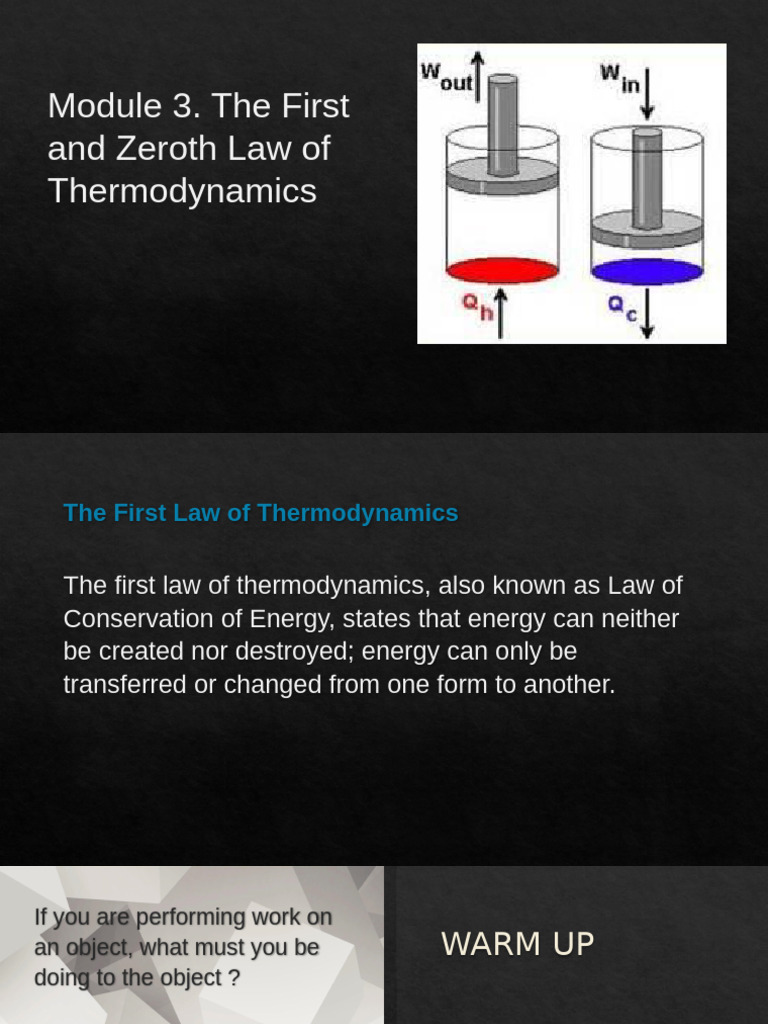 Module 3. First and Zeroth Law | PDF | Thermal Expansion | Heat