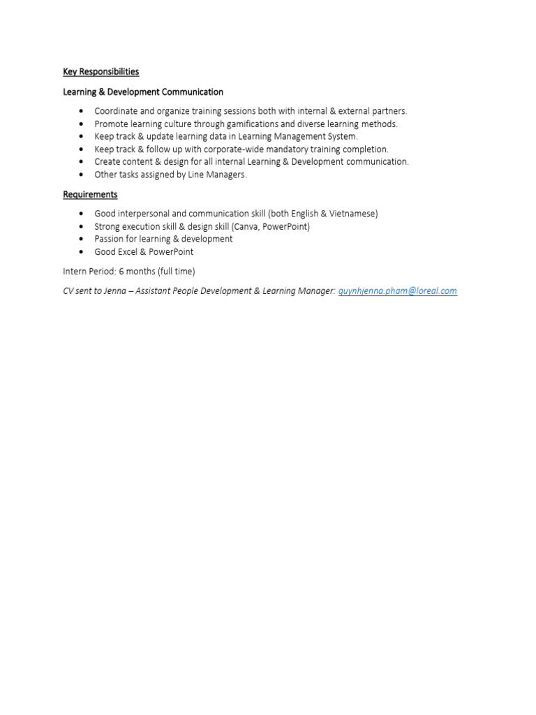 PD&L Intern JD 2 | PDF