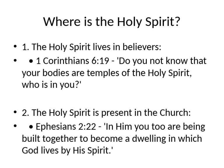 Holy Spirit Presentation Updated | PDF