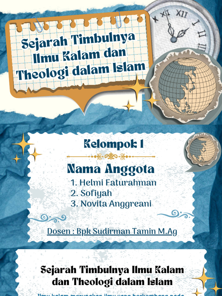 Kelompok 1 - Sejarah Timbulnya Ilmu Kalam Dan Theologi Dalam Islam | PDF