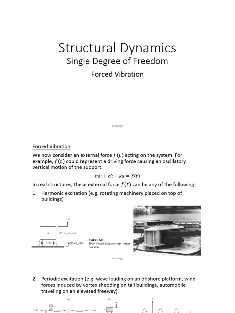 Unit 3 - Structural Dynamics SDOF - Forced Vibration Updated 2023 | PDF | Oscillation | Damping