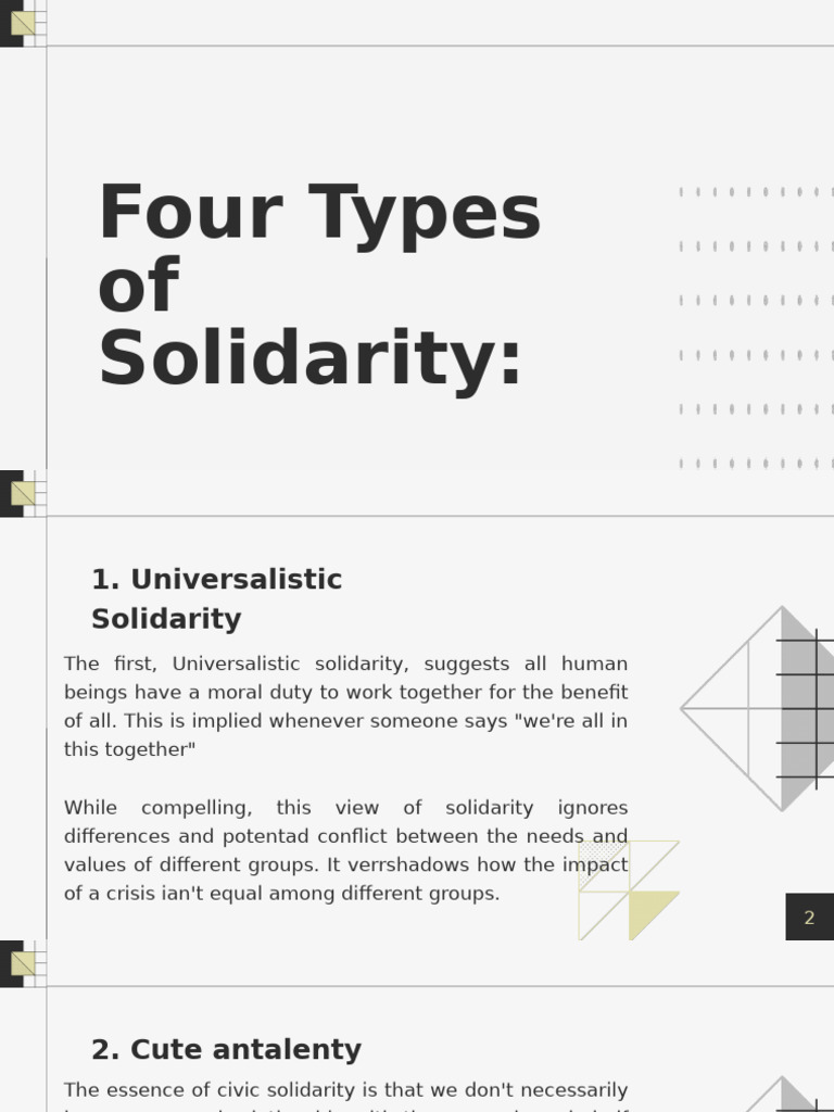 Types of Solidarity | PDF