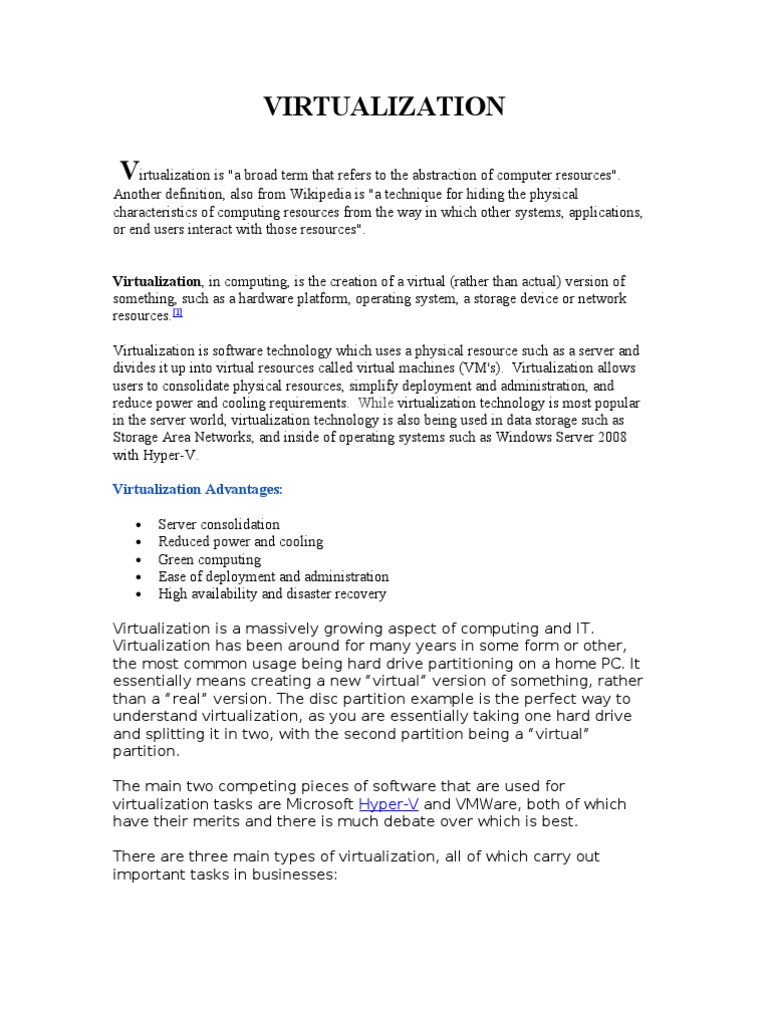 Enabling Server Consolidation And Resource Optimization Through Virtualization Pdf Virtual