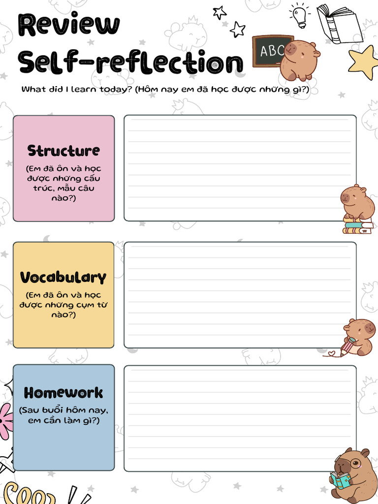Review - Self Reflection Sheet | PDF