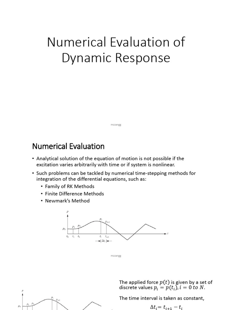 Unit 4 - Numerical Evaluation of Dynamic Response Updated 2022 | PDF | Numerical Analysis | Calculus