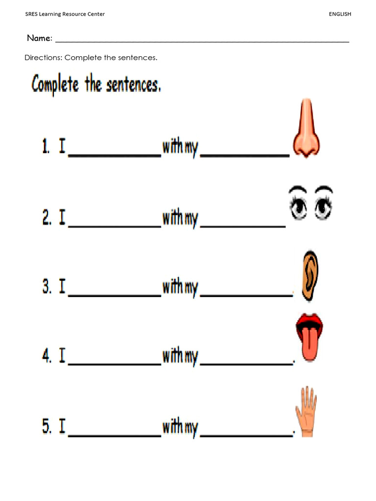 As - Science - 5 Senses and Their Uses | PDF