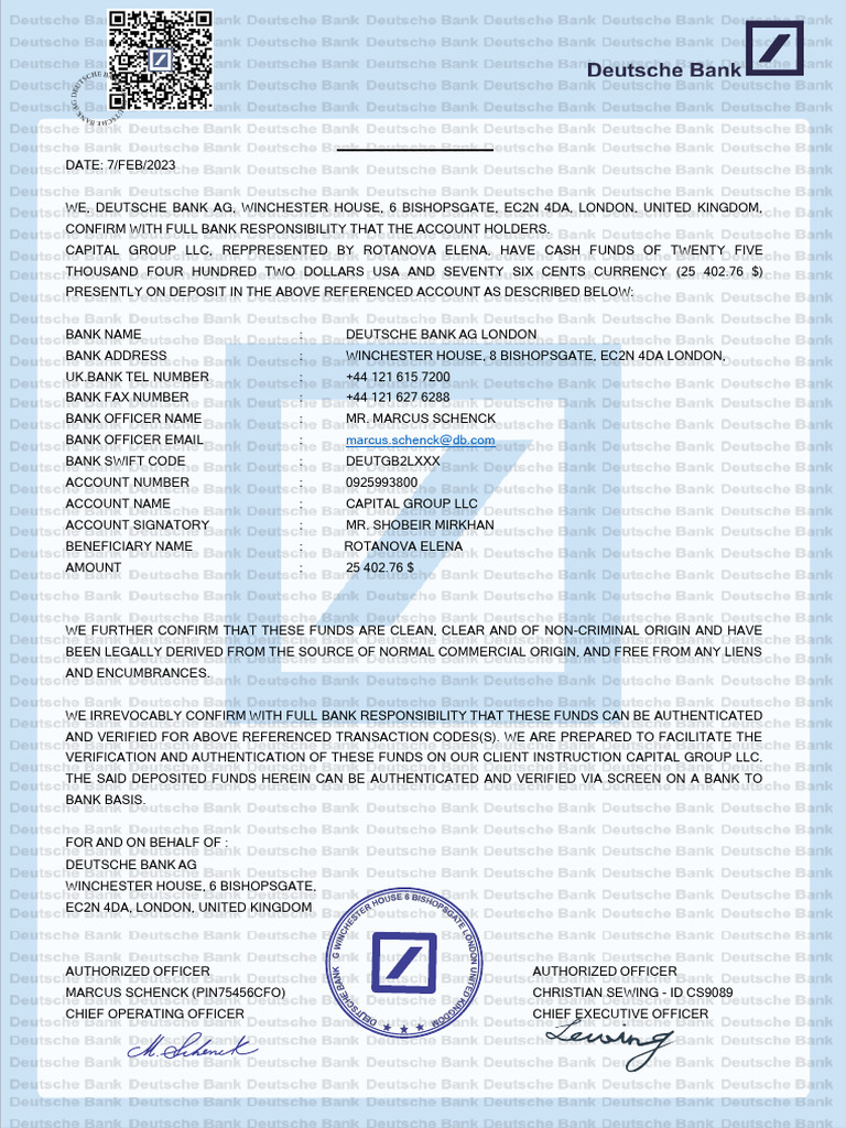 Bank Proof of Funds PDF | PDF