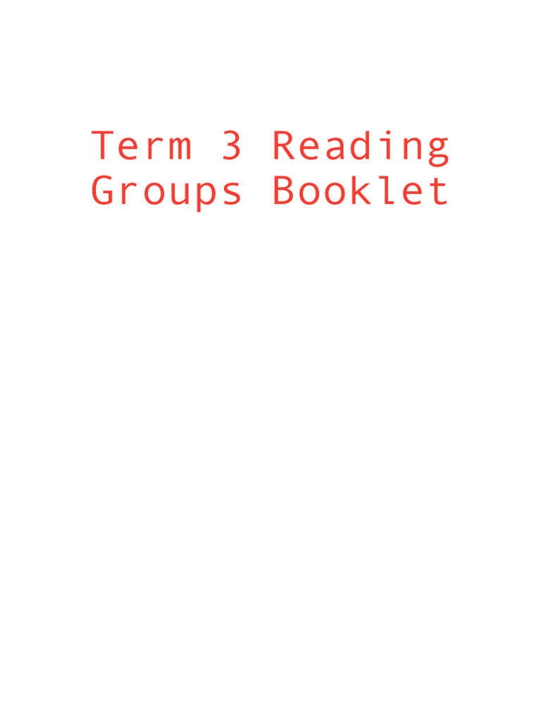 Term 3 Yr 6 Reading Groups Student Booklet | PDF | Penguin | Antarctica