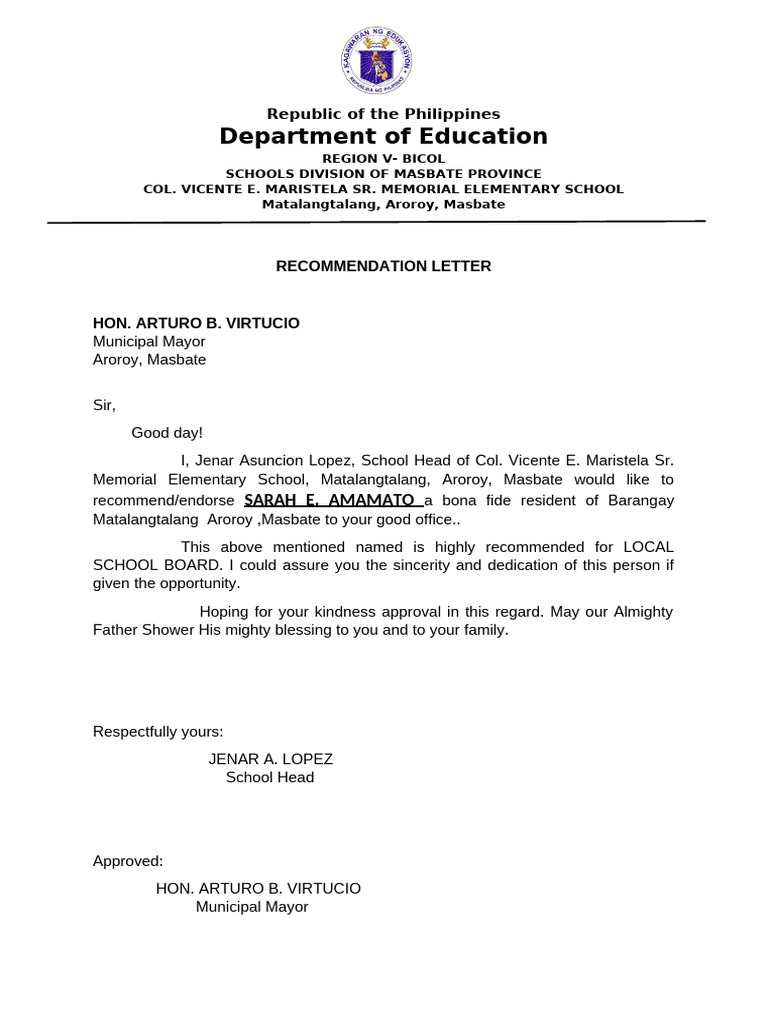 Recommendation School | PDF