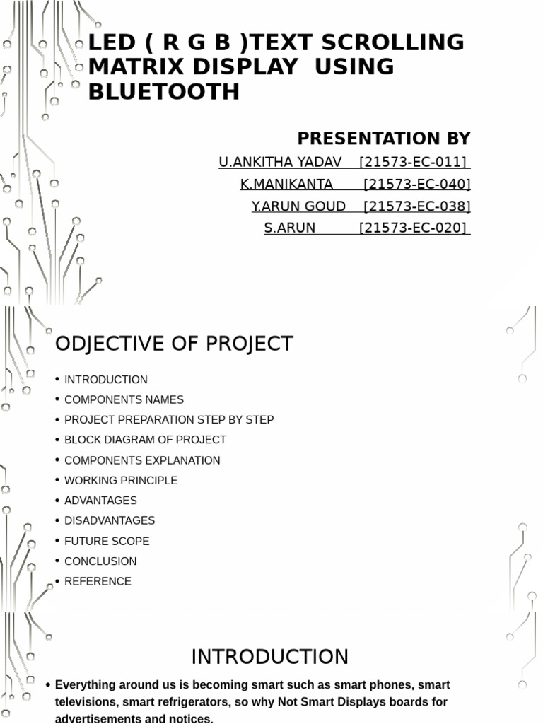Led (R G B) Text Scrolling | PDF | Arduino | Light Emitting Diode