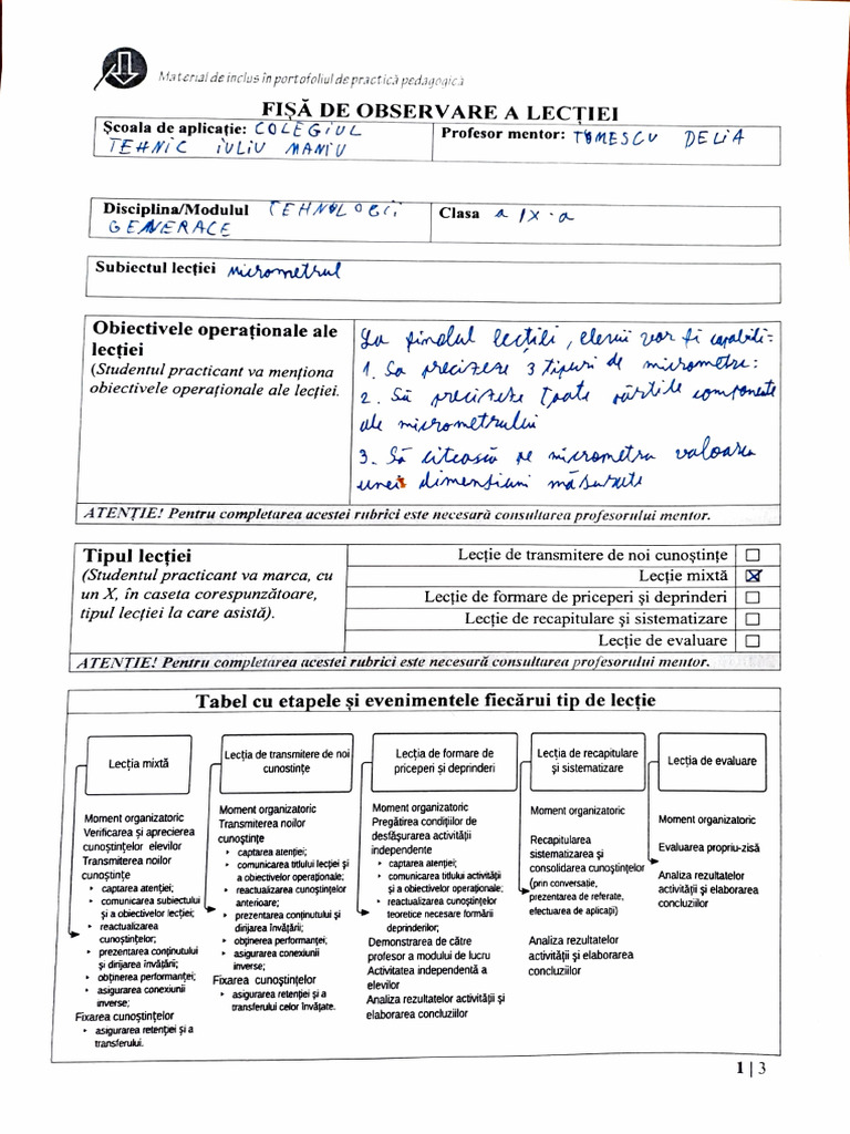 Fise de Observatie | PDF