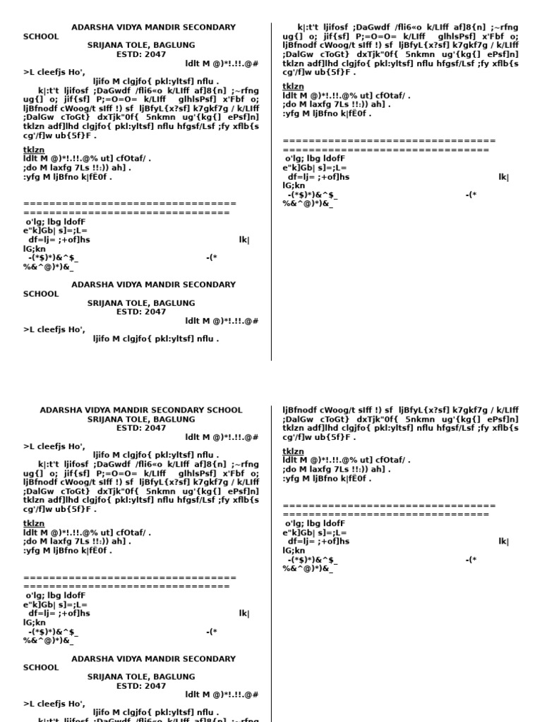 Letter For Guardians | PDF