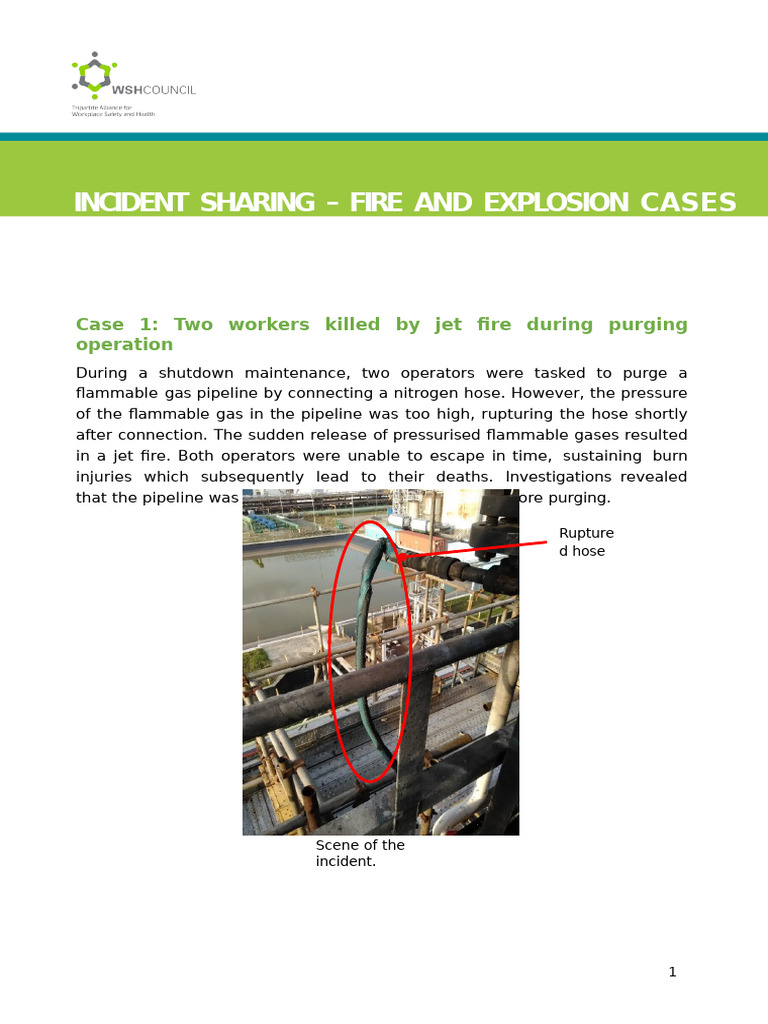 Incident Sharing Fire and Explosion Cases | PDF | Firefighting ...