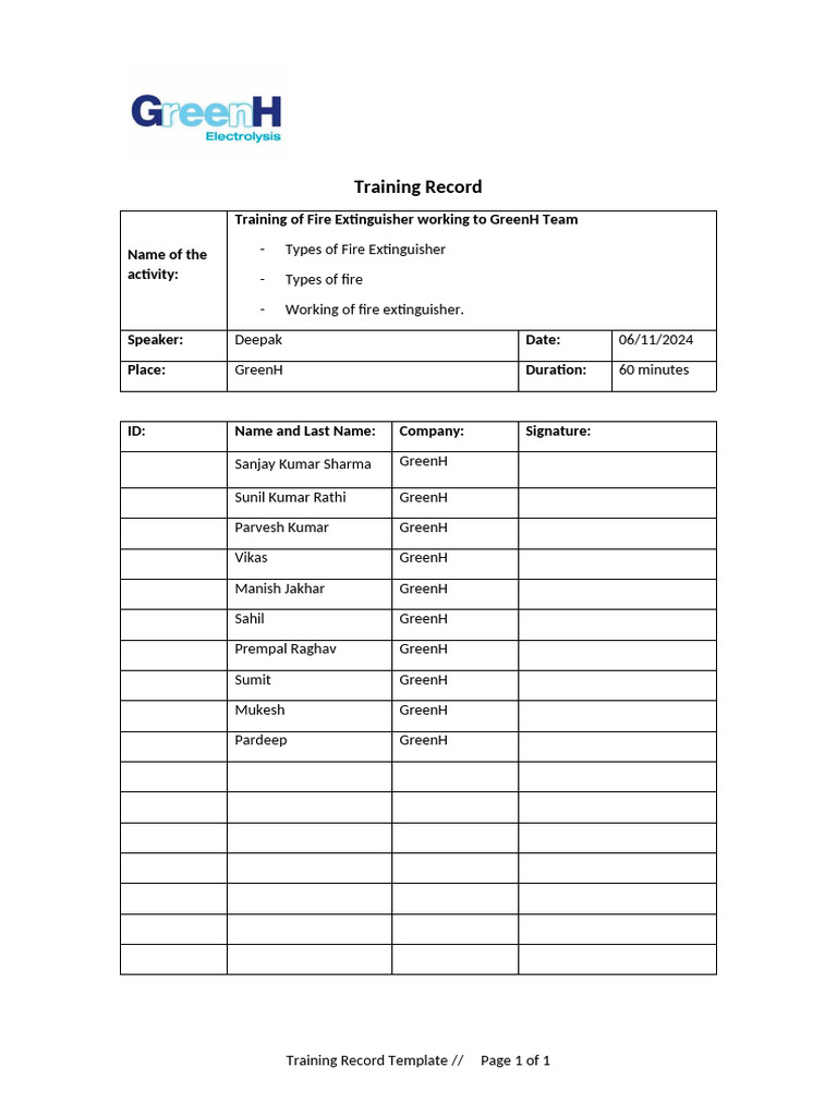 Training Fire & Safety | PDF