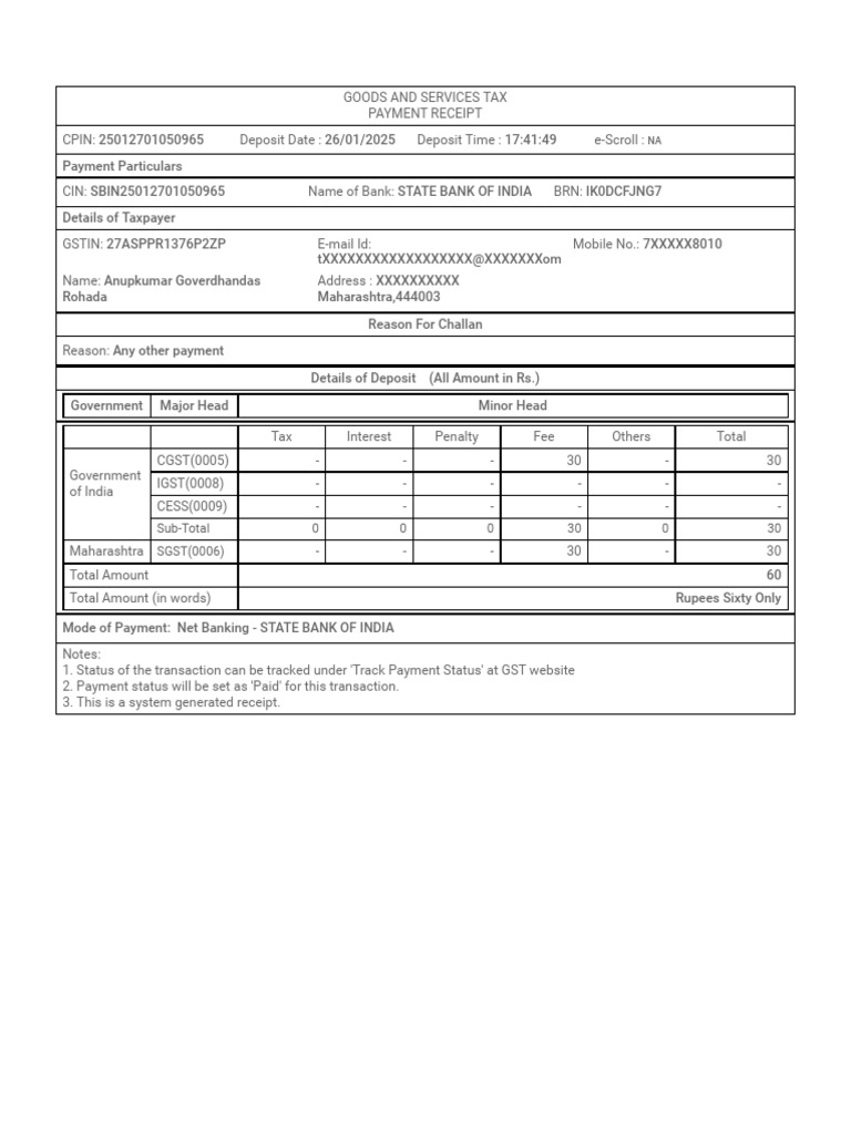GST-Challan Receipt (1) | PDF