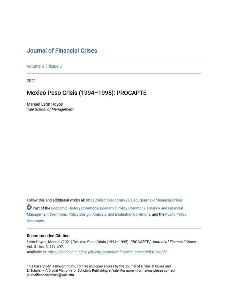 Mexico Peso Crisis: PROCAPTE Overview | PDF | Banks | Equity (Finance)