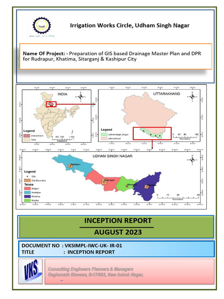 Inception Report USN Drainage 04-08-2023 | PDF | Earth Sciences | Physical Geography