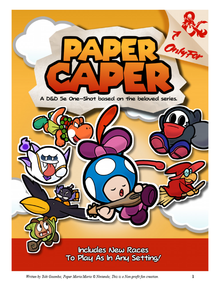 The Paper Caper 5 E | PDF | Mario | Nintendo Franchises