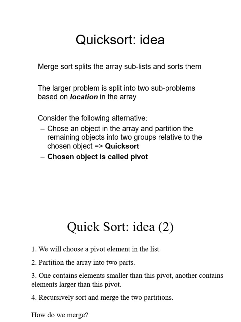 Understanding Quicksort Algorithm Basics | PDF | Applied Mathematics ...