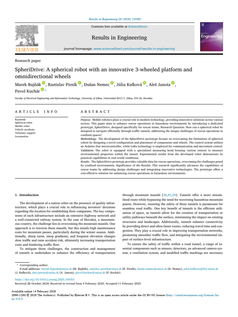A spherical robot with an innovative 3-wheeled platform | PDF | Force ...