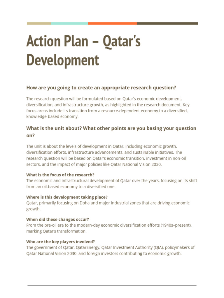 Action Plan - Qatar's Development | PDF | Infrastructure | Sustainability