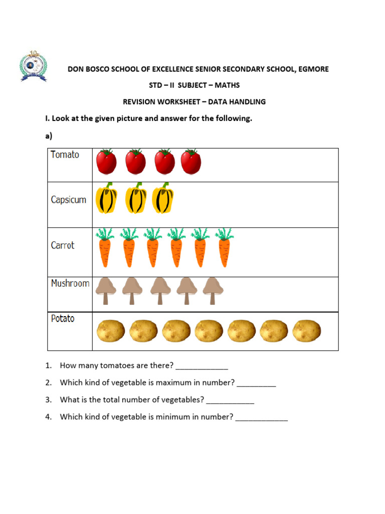 GRADE 2 Data Handling Worksheet | PDF