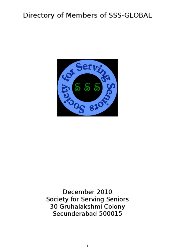 Directory of Members of SSS - Final - Dec 2010 | PDF