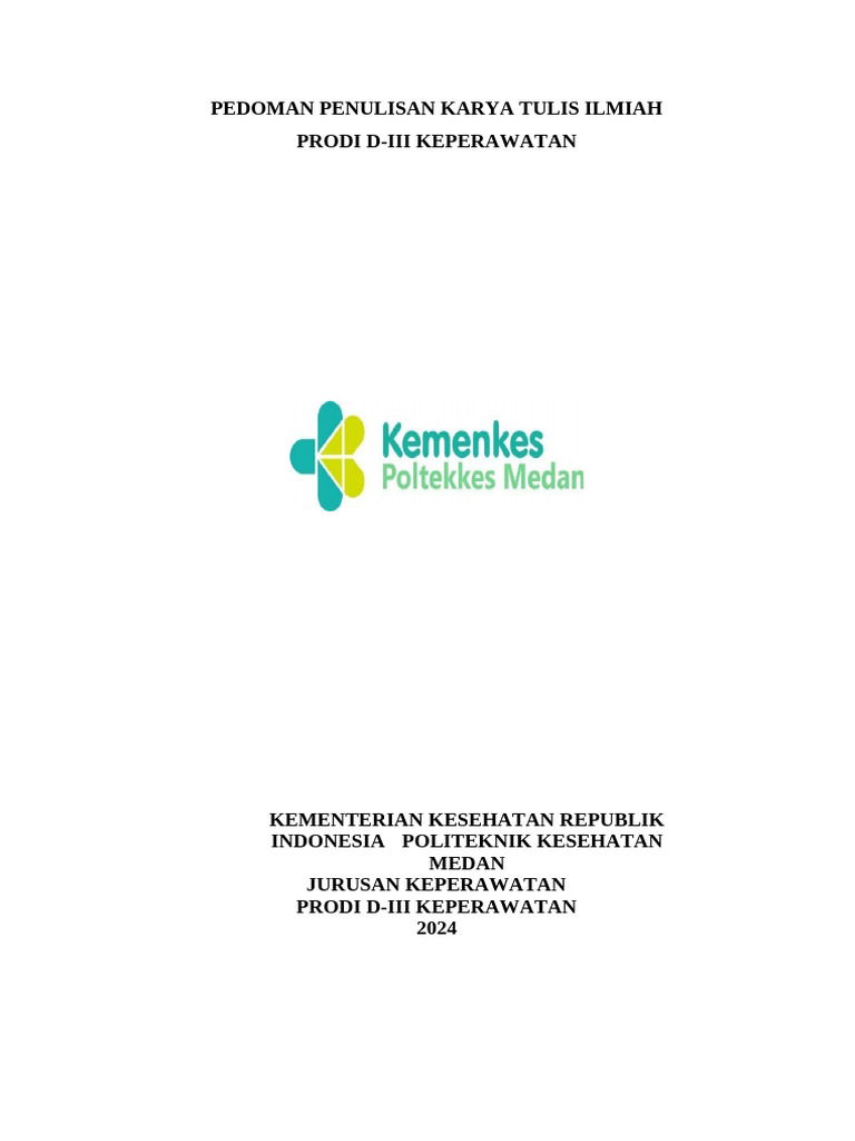 Draf 4-Des 24 PEDOMAN KTI JURUSAN KEPERAWATAN | PDF