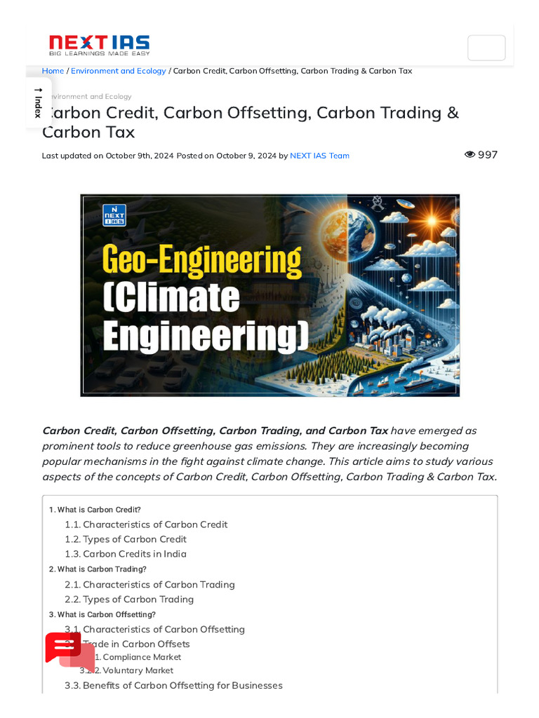 Carbon Credits and Trading Explained | PDF | Carbon Tax | Emissions Trading